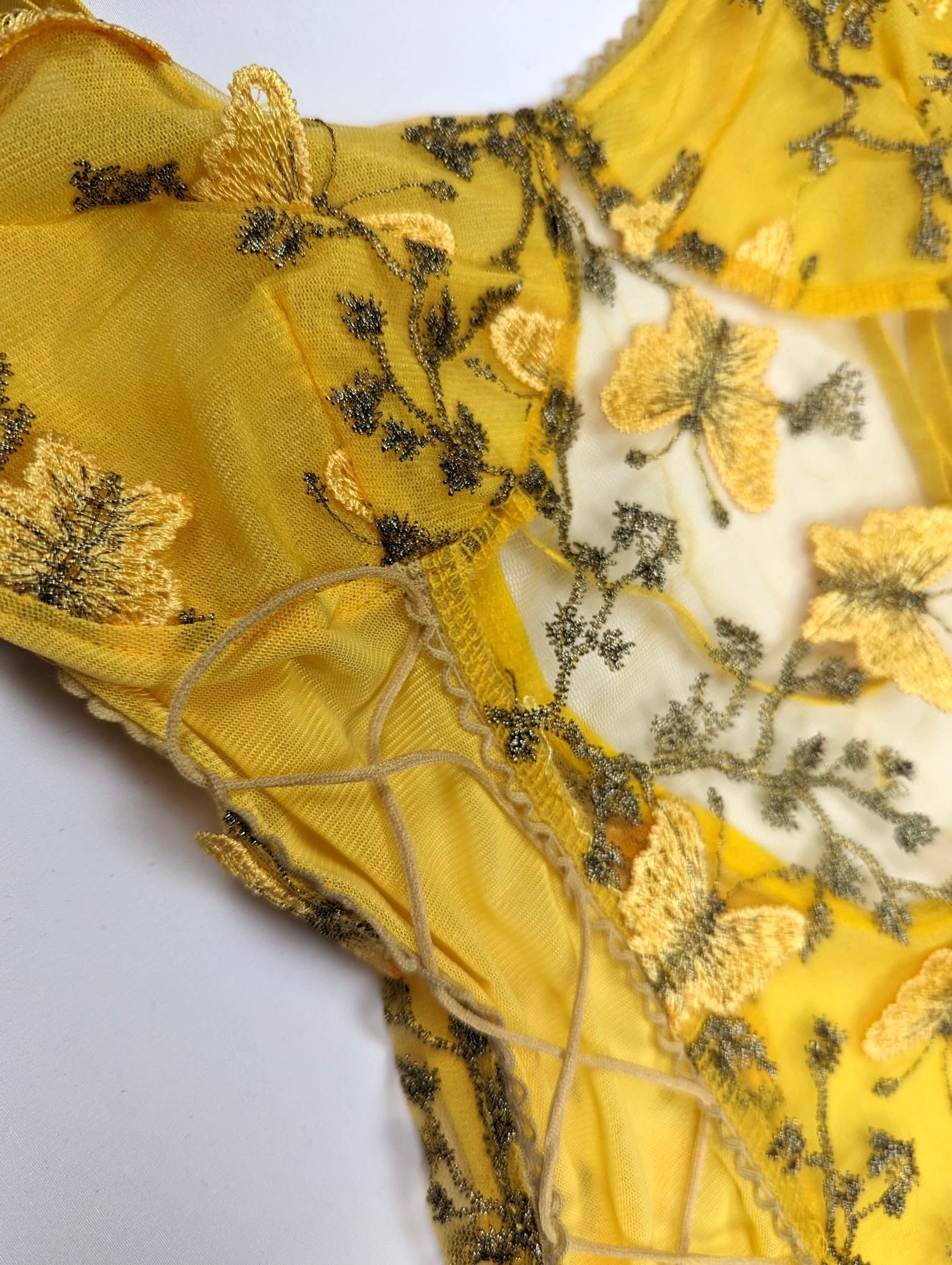 Butterflies in spring bodysuit - Yellow Luxury Sexy Lingerie – The ...